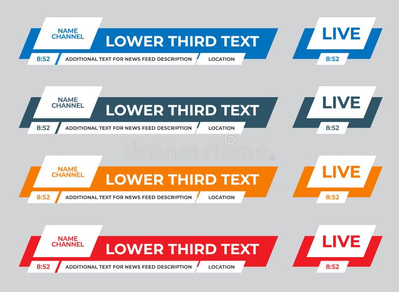 Vector Lower Third of the Screen for Titles and Titles Stock Vector ...