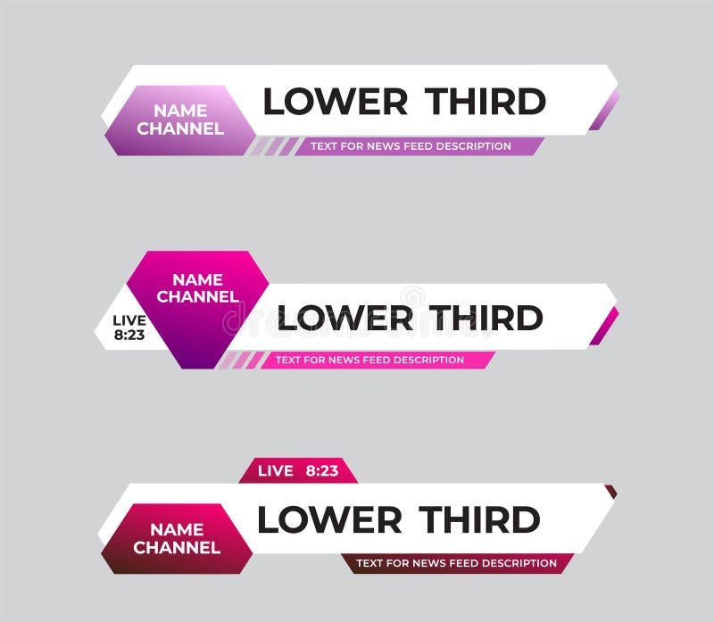 Vector Lower Third of the Screen for Titles and Titles Stock Vector ...