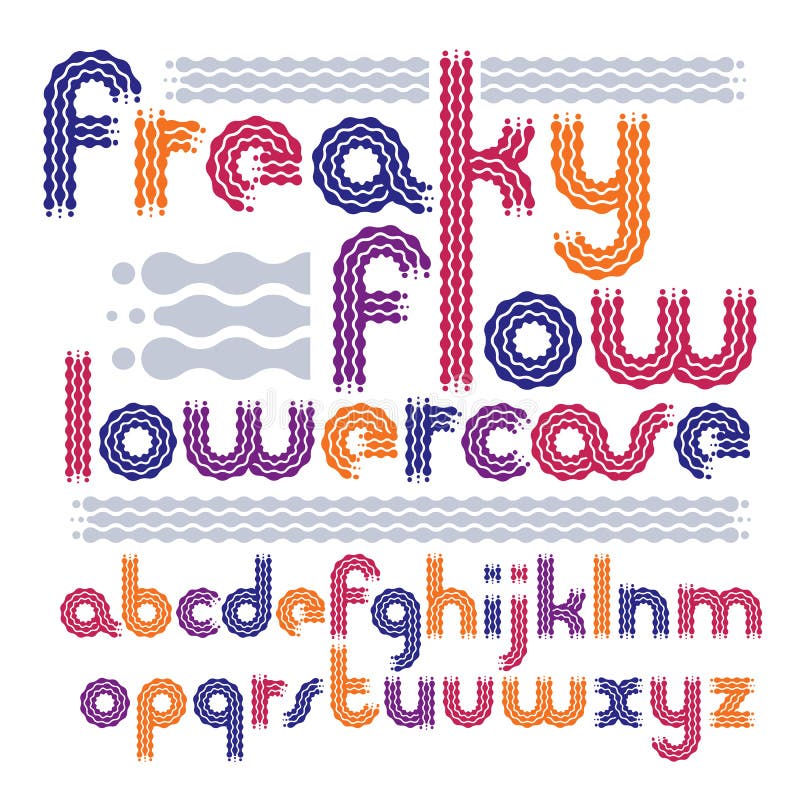 Vector Lowercase Modern Pop Alphabet Letters Set. Rounded Bold R Stock ...