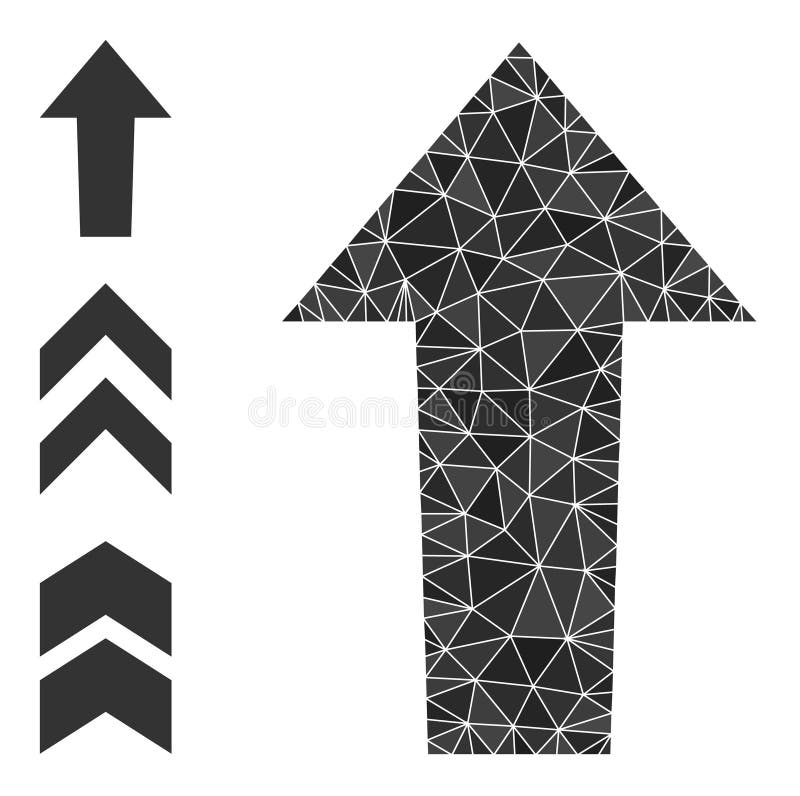 Vector Lowpoly Arrow Up Icon and Other Icons Stock Vector ...