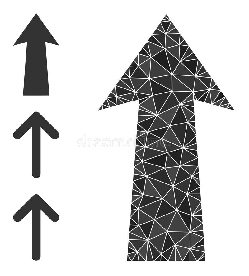 Vector Lowpoly Arrow Up Icon with Similar Icons Stock Vector ...