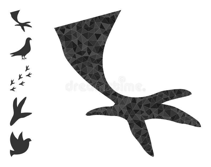 Vector Lowpoly Bird Foot Icon and More Icons Stock Vector ...