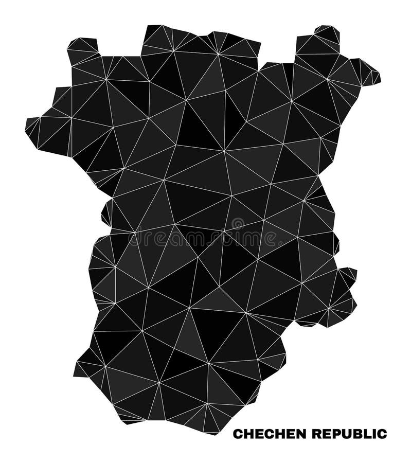 Vector Lowpoly Chechen Republic Map Stock Vector - Illustration of ...
