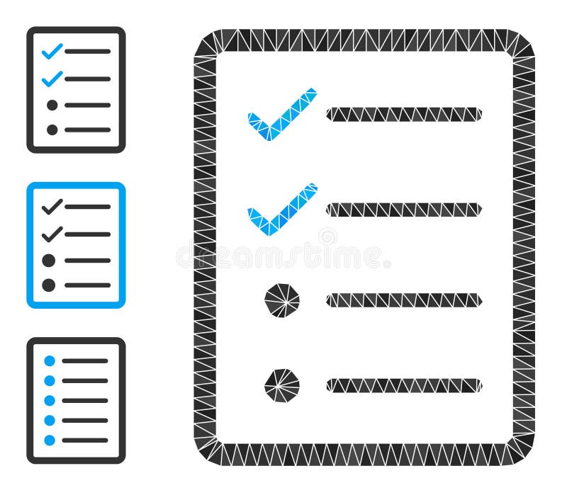 Vector Lowpoly Checklist Page Icon and Similar Icons Stock Vector ...