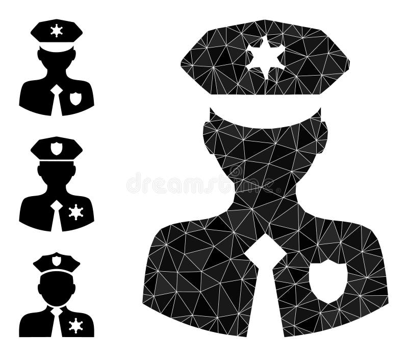 Vector Lowpoly Constable Icon and Bonus Icons Stock Vector ...