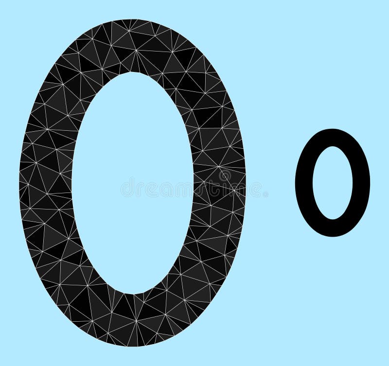 Vector Lowpoly Digit Zero Icon Stock Vector - Illustration of symbols ...