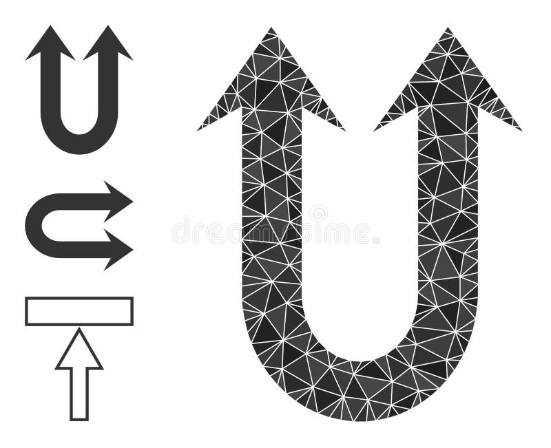 Vector Lowpoly Double Forward Arrow Icon and Other Icons Stock Vector ...