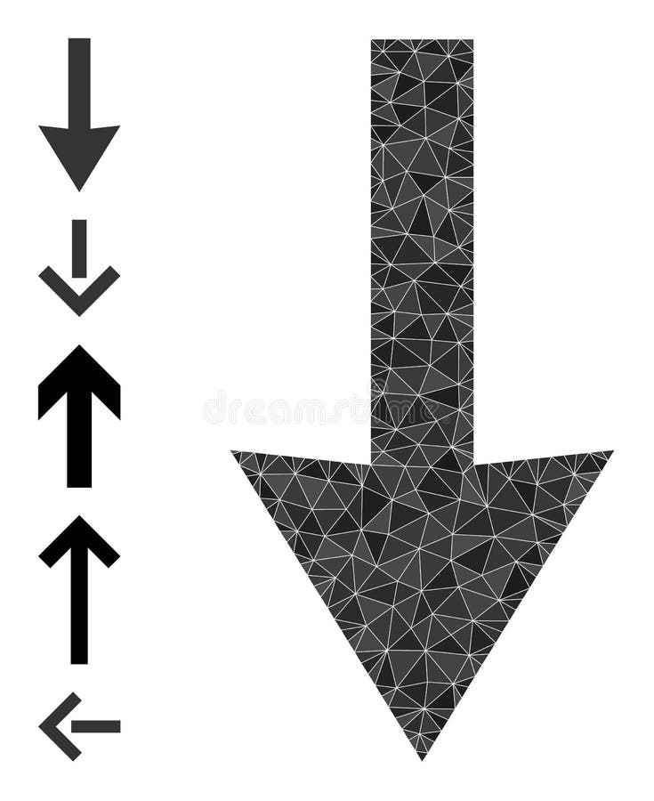 Vector Lowpoly Down Arrow Icon and Other Icons Stock Vector ...