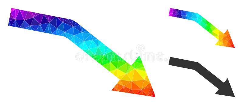 Vector Lowpoly Fail Trend Icon with Spectral Colored Gradient Stock ...