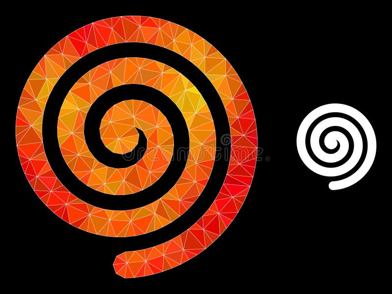 Vector Lowpoly Hypnosis Spiral Icon with Fire Gradient Stock Vector ... Vector Lowpoly Hypnosis Spiral Icon with Fire Gradient Stock Vector ...
