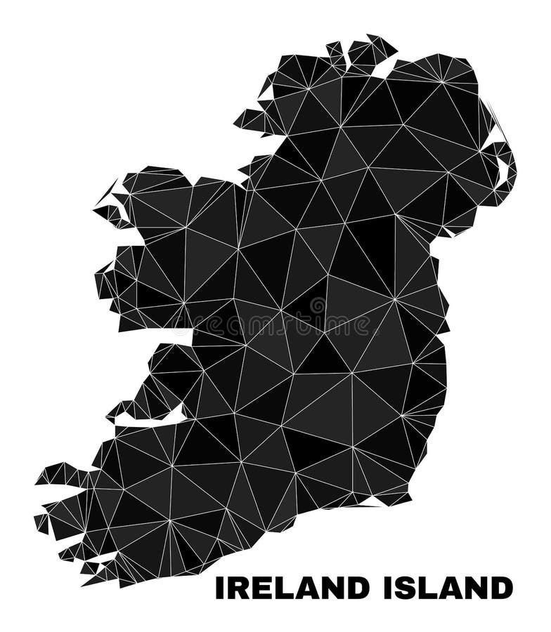 Vector Lowpoly Ireland Island Map Stock Vector - Illustration of ...
