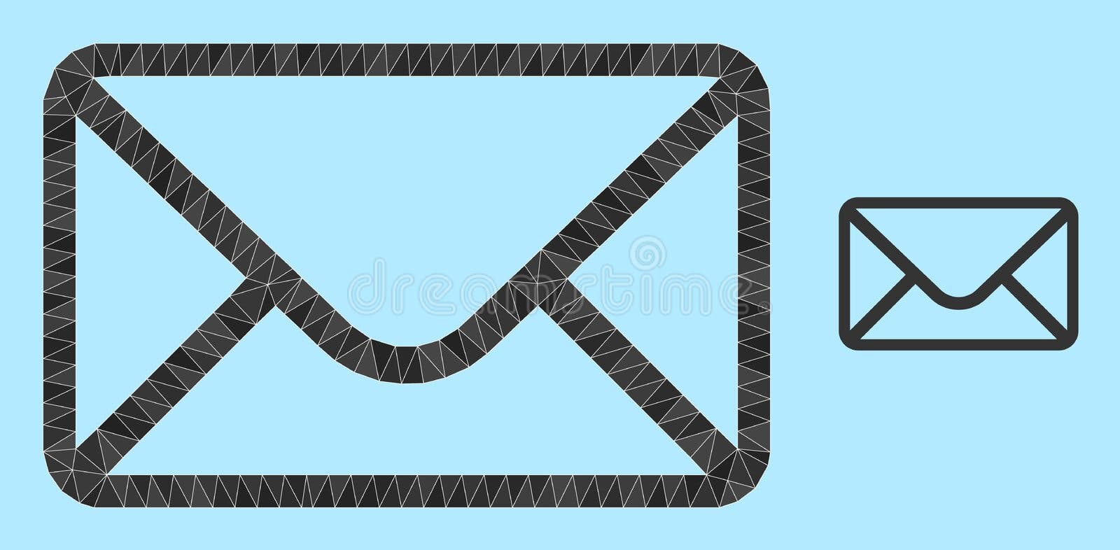 Mail Envelope Twice Firework Fountain Stock Vector - Illustration of ...