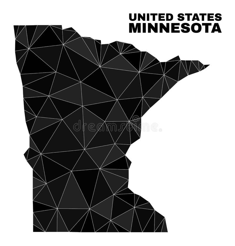 Political map of Minnesota stock vector. Illustration of white - 105466428