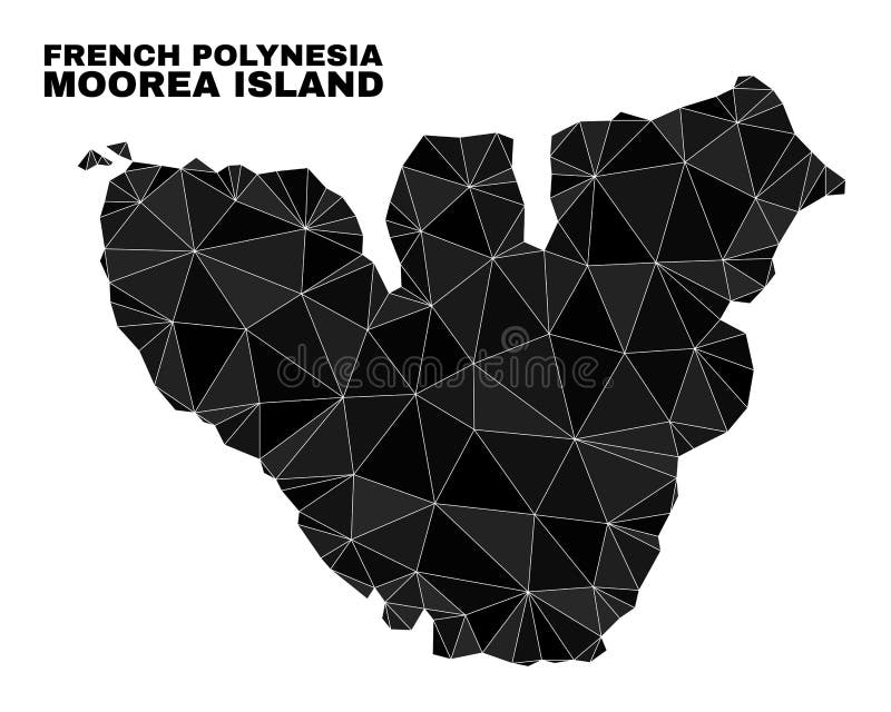 Vector Lowpoly Moorea Island Map Stock Vector - Illustration of model ...