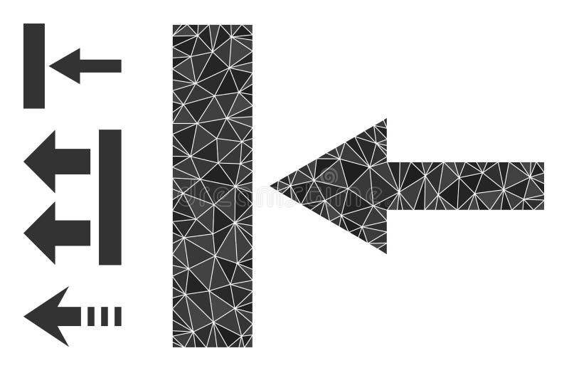 Vector Lowpoly Move Left Icon with Bonus Icons Stock Vector ...