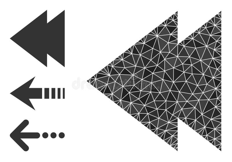 Vector Lowpoly Move Left Icon with Similar Icons Stock Vector ...