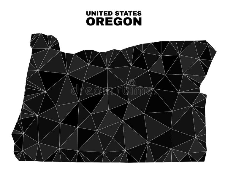 Vector Lowpoly Oregon State Map Stock Vector - Illustration of region ...