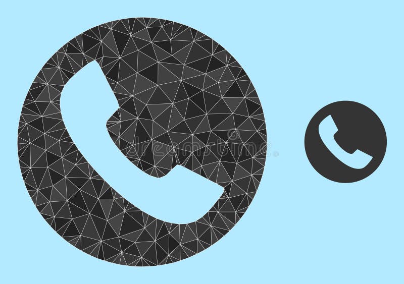 Vector Lowpoly Phone Icon stock vector. Illustration of polygonal ...