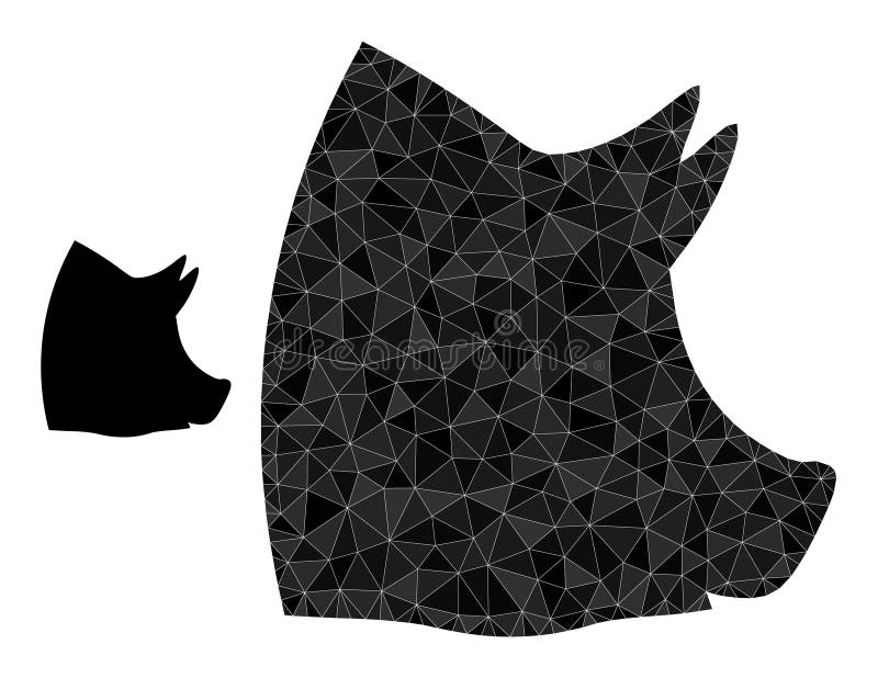 Vector Lowpoly Pork Head Icon Stock Vector - Illustration of concept ...