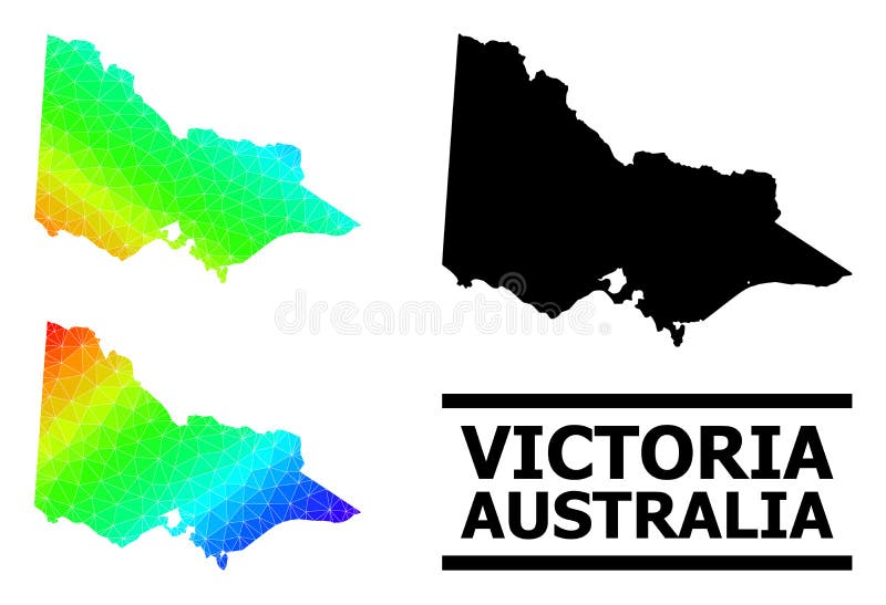 Polygonal Spectral Colored Map of Australian Victoria with Diagonal ...