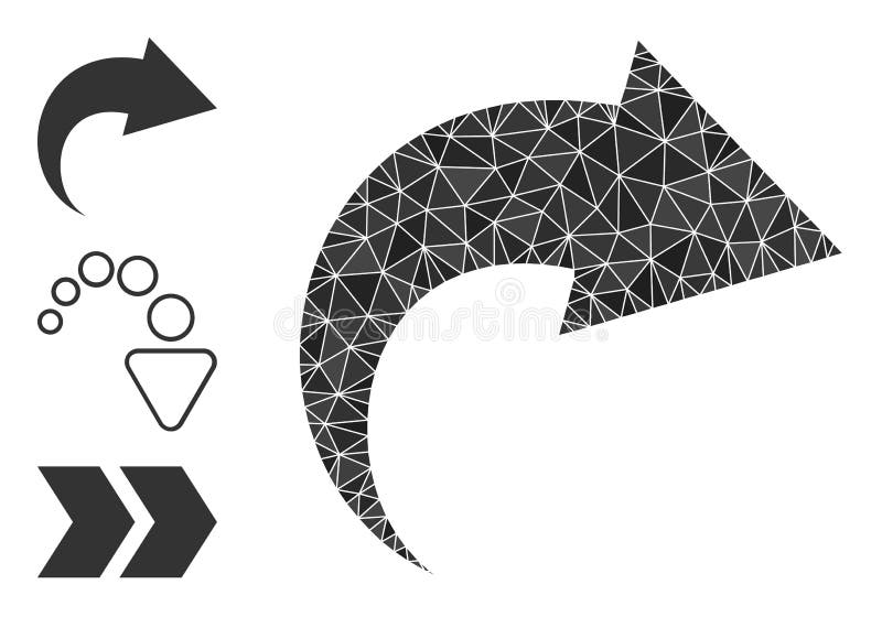Vector Lowpoly Redo Icon with Similar Icons Stock Vector - Illustration ...