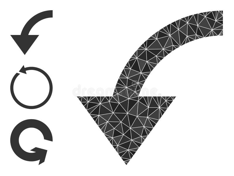 Vector Lowpoly Rotate Ccw Icon and Bonus Icons Stock Vector ...