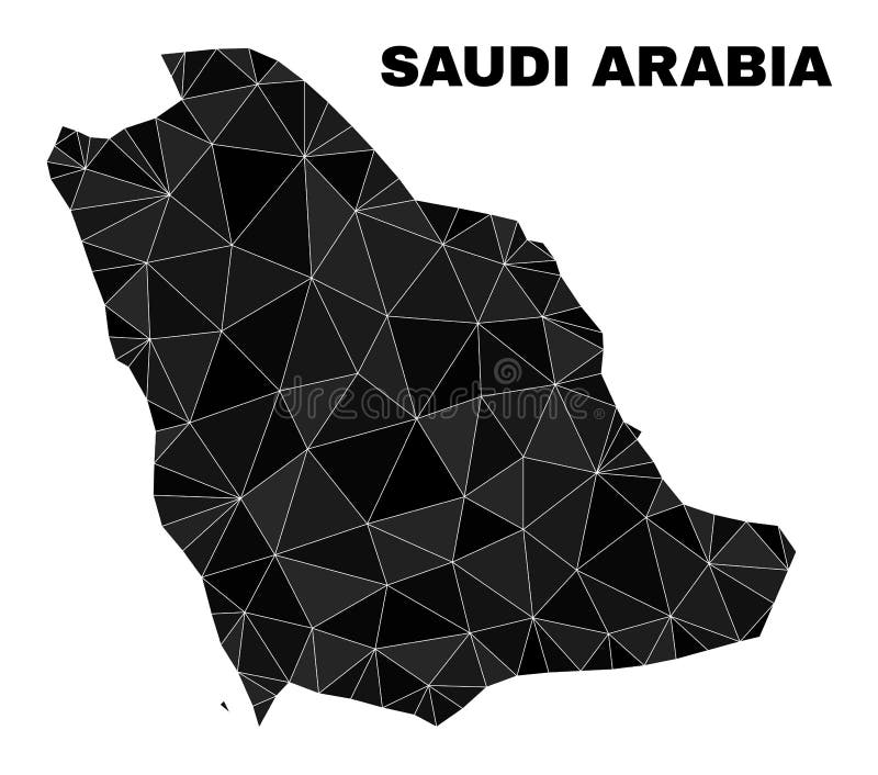 Vector Lowpoly Saudi Arabia Map Stock Vector - Illustration of lowpoly ...