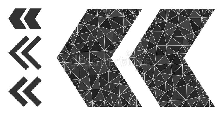 Vector Lowpoly Shift Left Icon with Bonus Icons Stock Vector ...