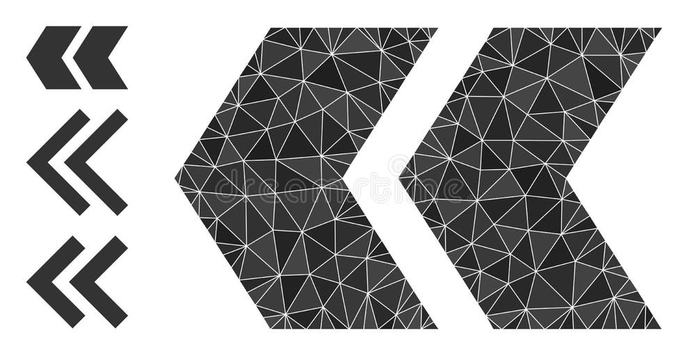 Vector Lowpoly Shift Left Icon with Bonus Icons Stock Vector ...