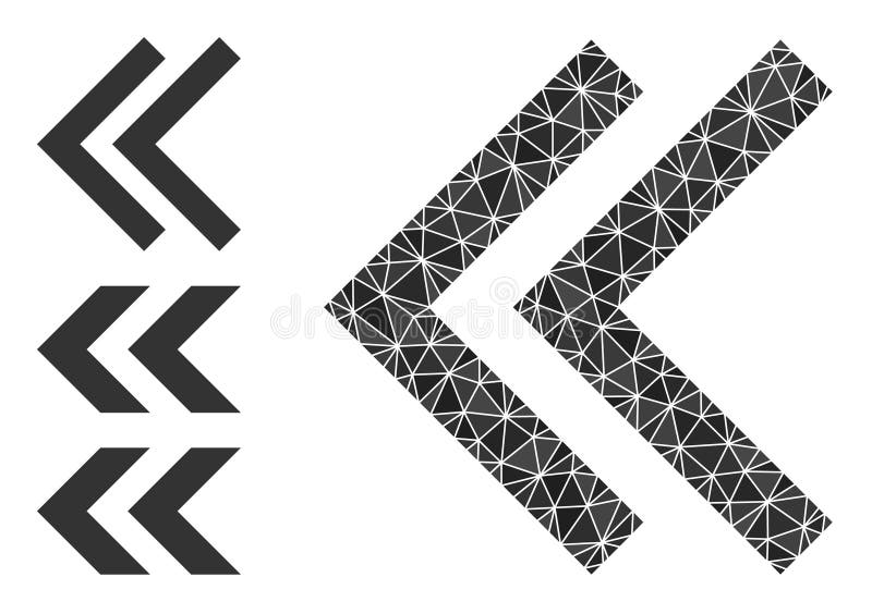 Vector Lowpoly Shift Left Icon with Other Icons Stock Vector ...