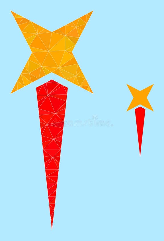 Vector Lowpoly Starting Star Icon Stock Vector - Illustration of ...