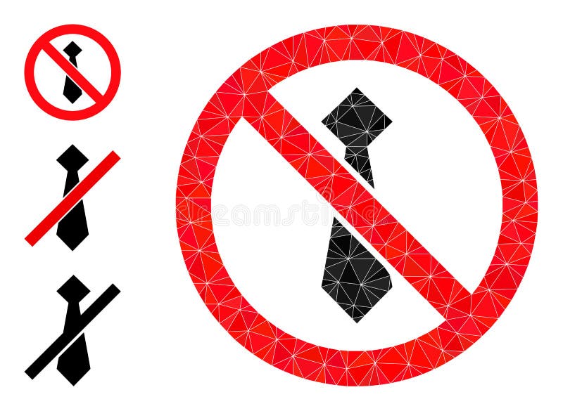 Vector Lowpoly Stop Man Tie Icon with Other Icons Stock Vector ...