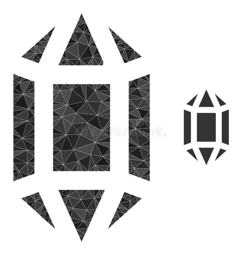 Vector Lowpoly Topaz Crystal Icon Stock Vector - Illustration of ...