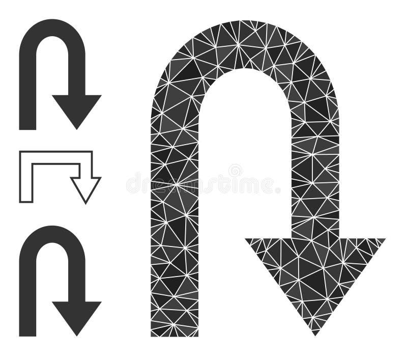 Vector Lowpoly Turn Back Icon and Similar Icons Stock Vector ...