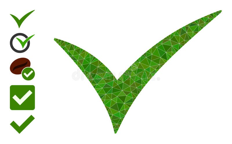 Vector Lowpoly Valid Icon and Other Icons Stock Vector - Illustration ...