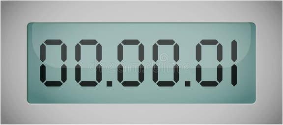 Vector of Luminous Digital Numbers - Countdown Timer. Digital Countdown ...