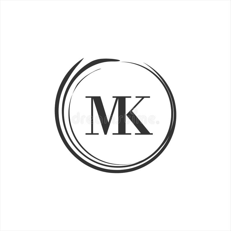 Vector Luxury Style Letter MK Logo Monogram Alphabet Stock Vector ...