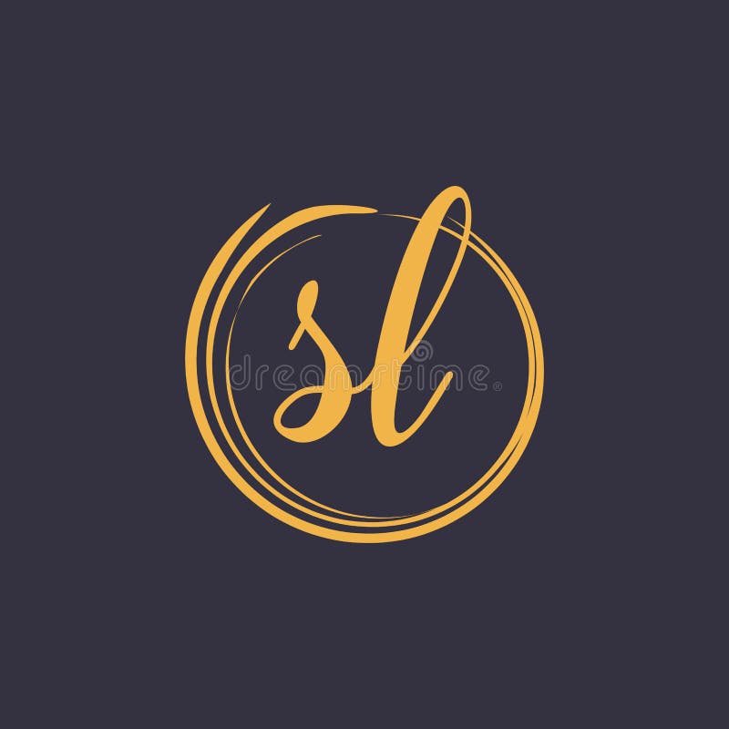 Vector Luxury Style Letter SL Logo Monogram Alphabet Stock Vector ...