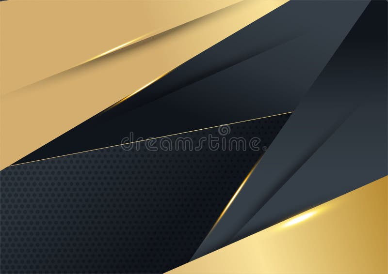 Vector Luxury Tech Background. Stack of Black Paper Material Layer with ...