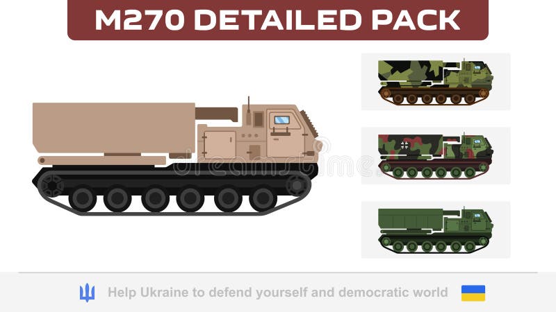 Vector M270 MLRS. HIMARS. Multiple Launch Rocket System Stock Vector ...