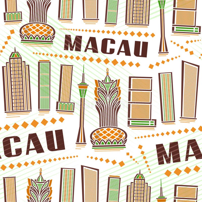 Vector Macau Seamless Pattern Stock Vector - Illustration of city ...