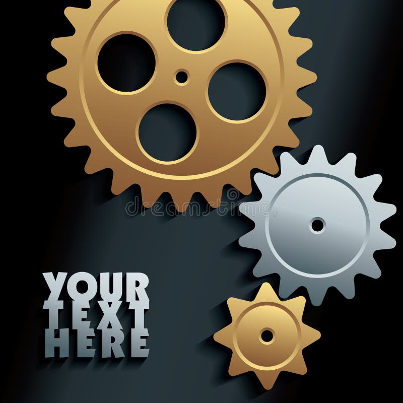 Vector machine gears stock vector. Illustration of graphic - 35547334