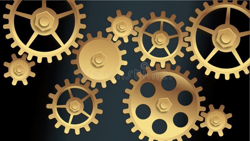 Gears Texture in the Style of Steam Punk Stock Vector - Illustration of ...