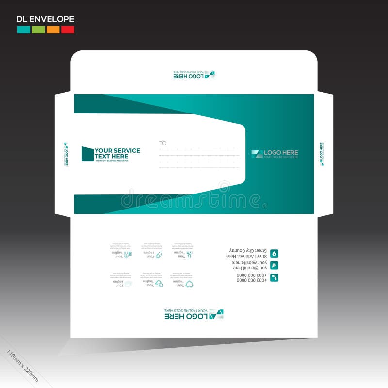 Envelope Design for Health and Any Use Stock Vector - Illustration of ...