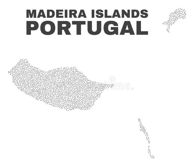 Vector Madeira Islands Map of Points Stock Vector - Illustration of ...