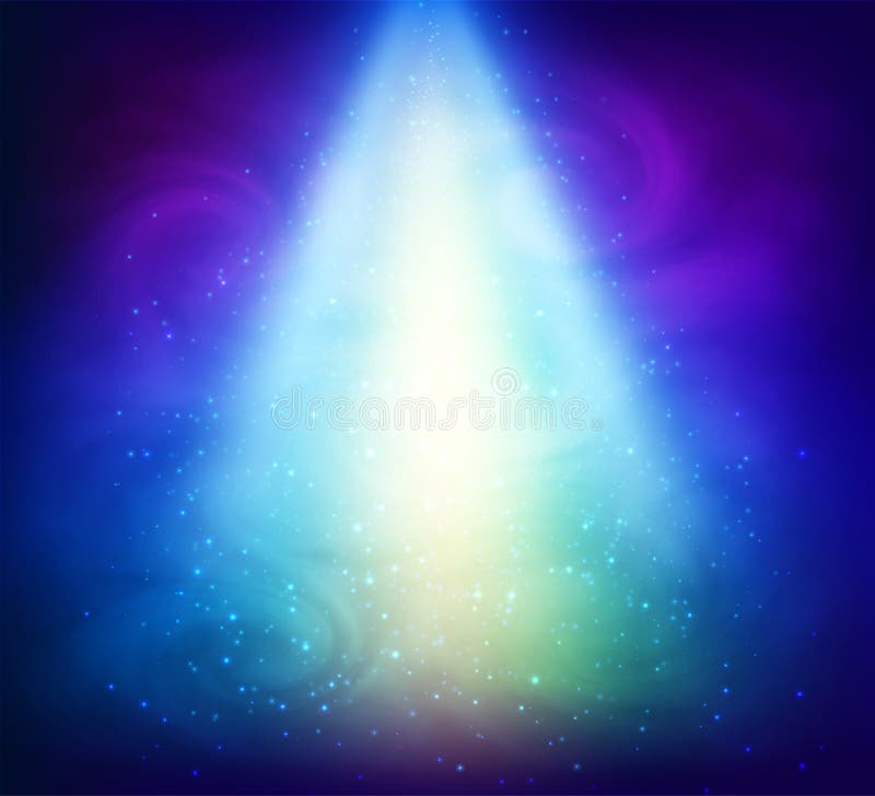 Magic Blue Vector Cosmic Light Background Stock Vector - Illustration ...