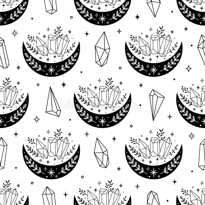 Boho Celestial Wallpaper Seamless Stock Illustrations – 1,517 Boho ...