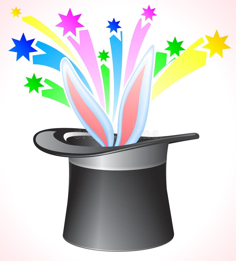 Magic Hat with Wand and Star Dust Stock Vector - Illustration of ...