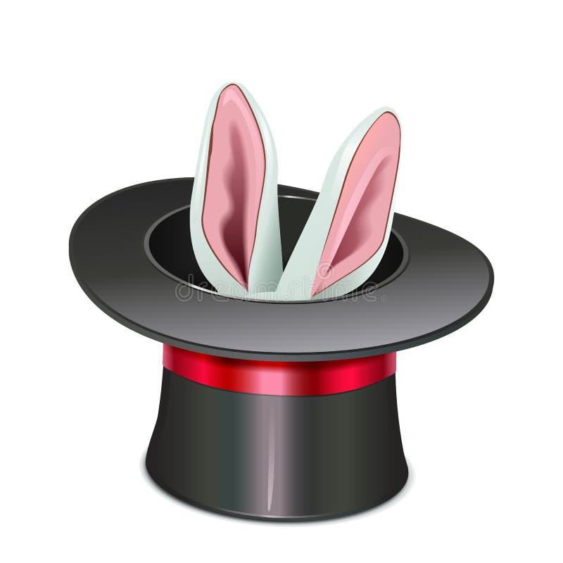 Vector Magic Hat with Rabbit Stock Vector - Illustration of miracle ...