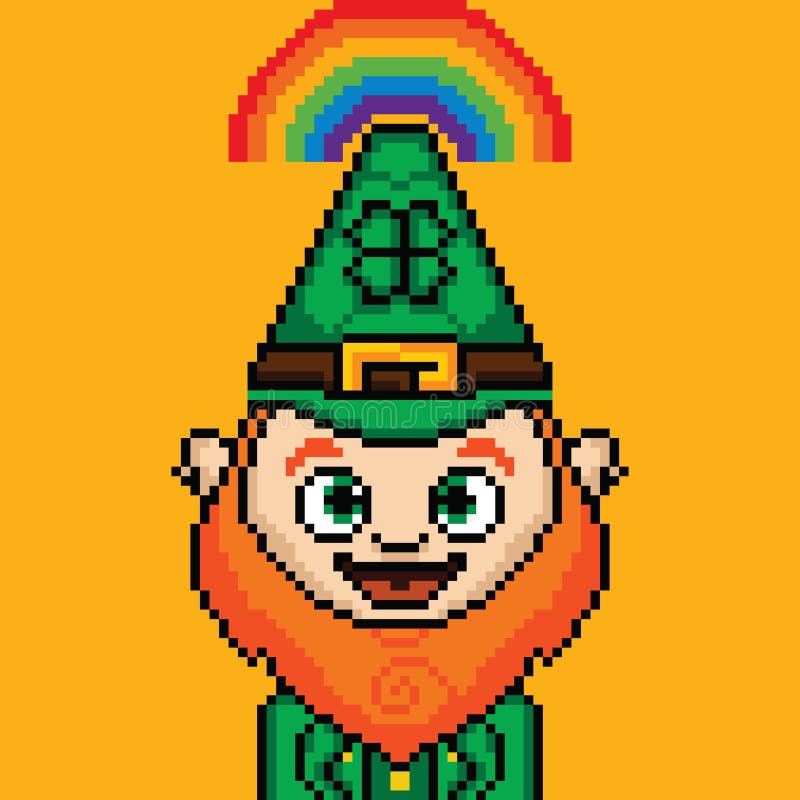 Vector Magic Human Character with Hat and Magic with Pixel Art Stock ...